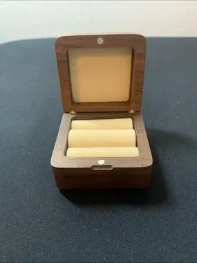 Jewelry | Engravable Wooden Ring Box With Cream Velvet Interior | Poshmark